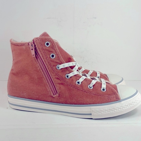 Converse | Shoes | Converse Ctas Rust Pinkwhite Wolf Grey High Top ...